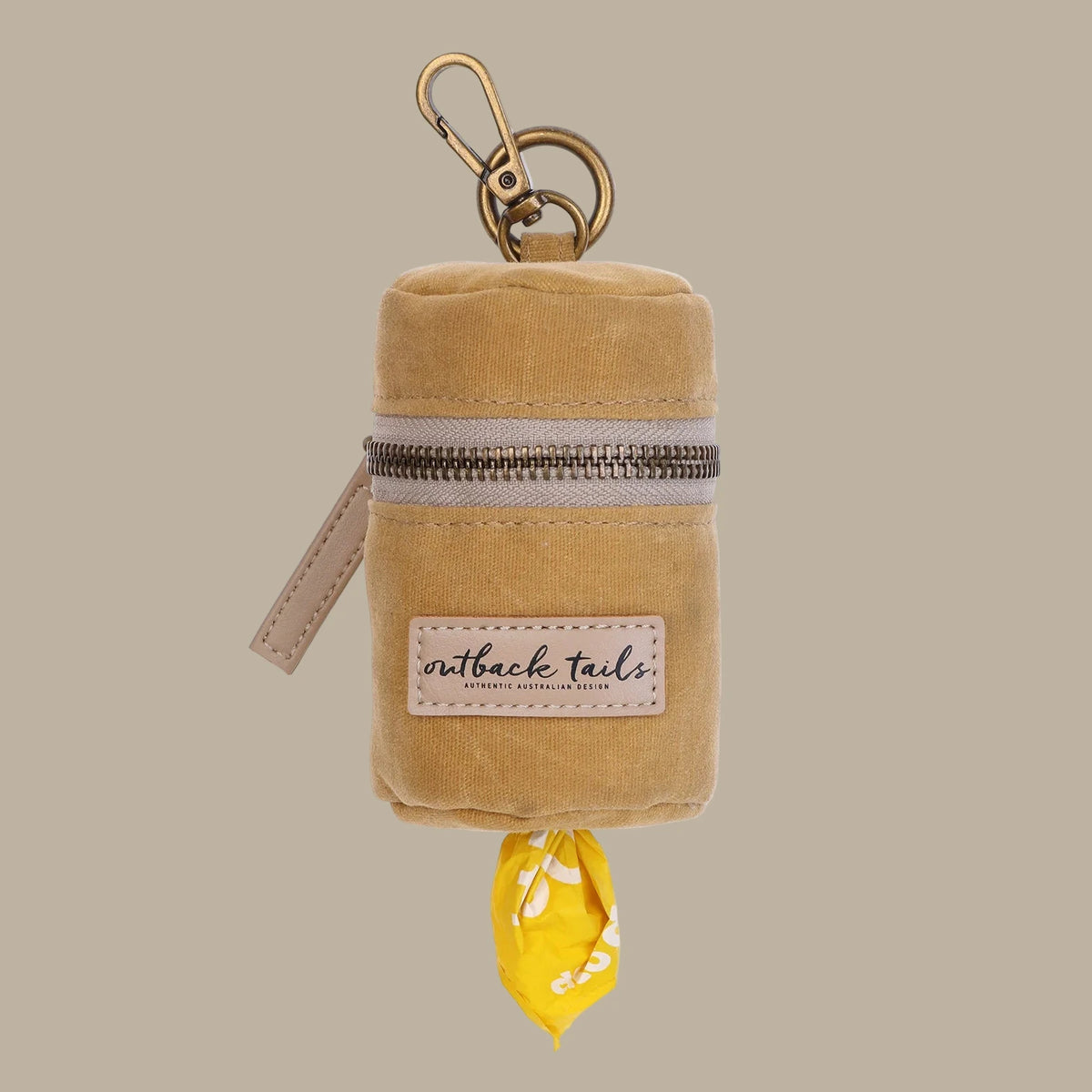 Outback Tails Waxed Canvas Pick-Up Bag Holder - Gold – Maleny Pet Supplies